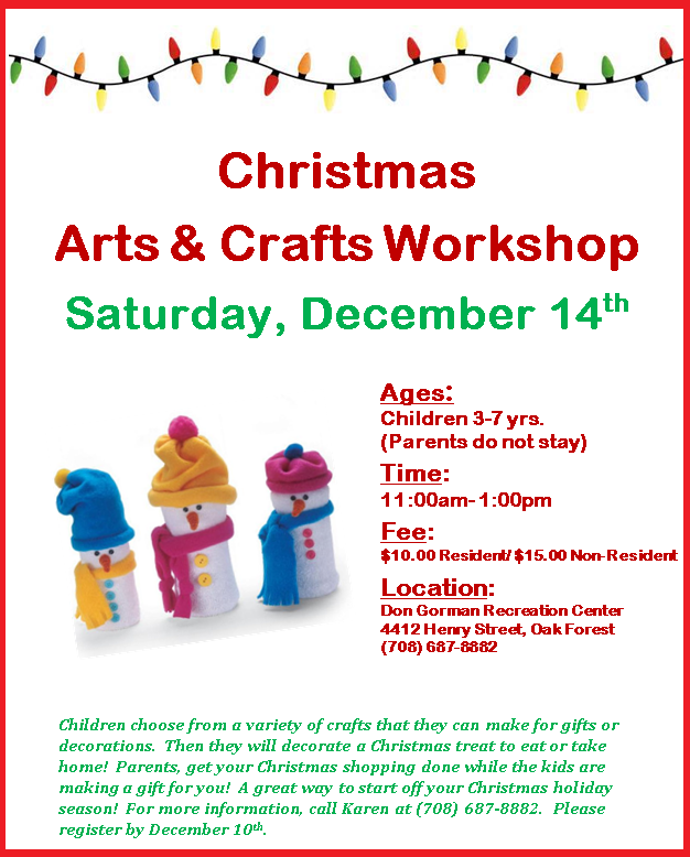 Christmas Workshop – Oak Forest Park District